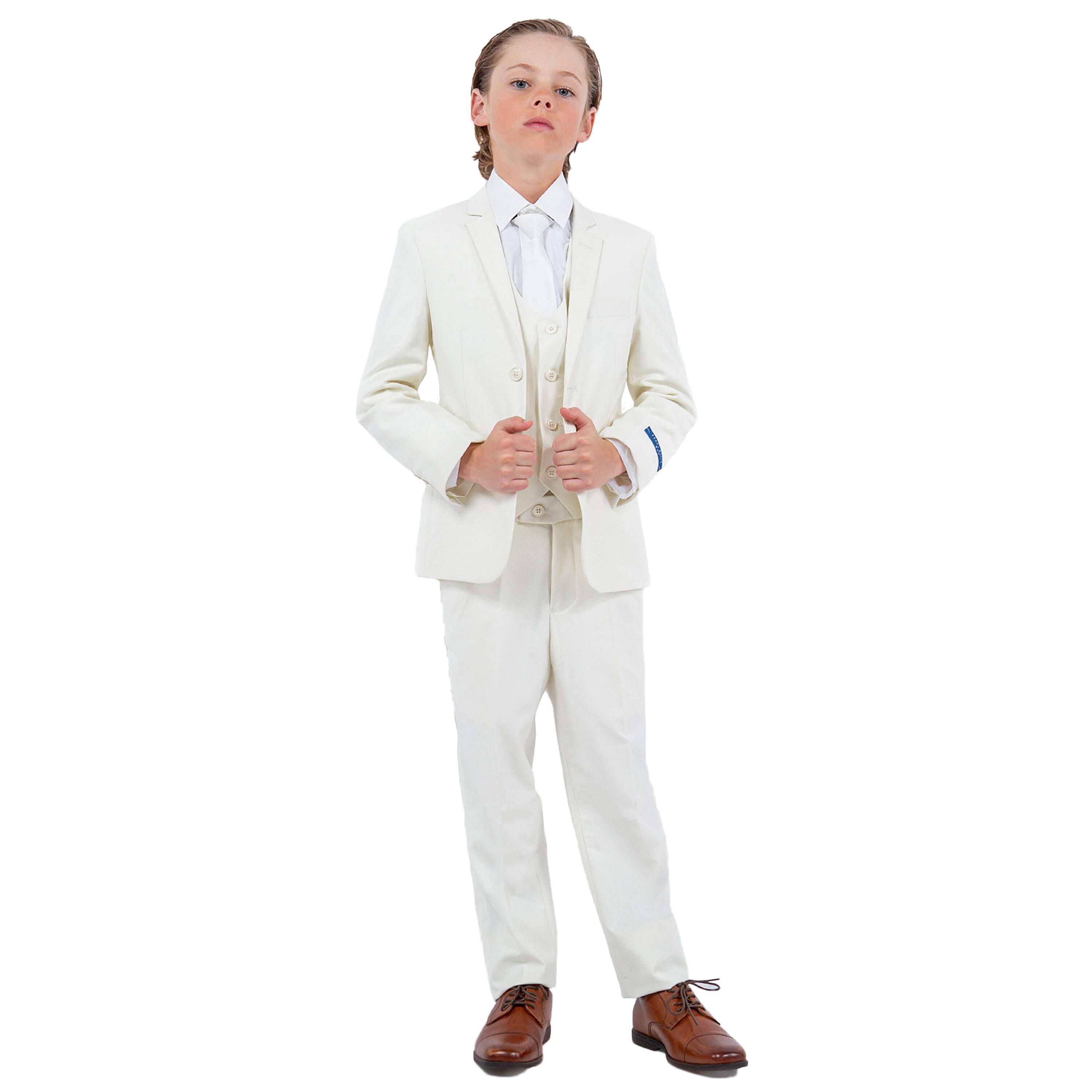 Perry Ellis Boy's 5pc Solid Suit - Walmart.com