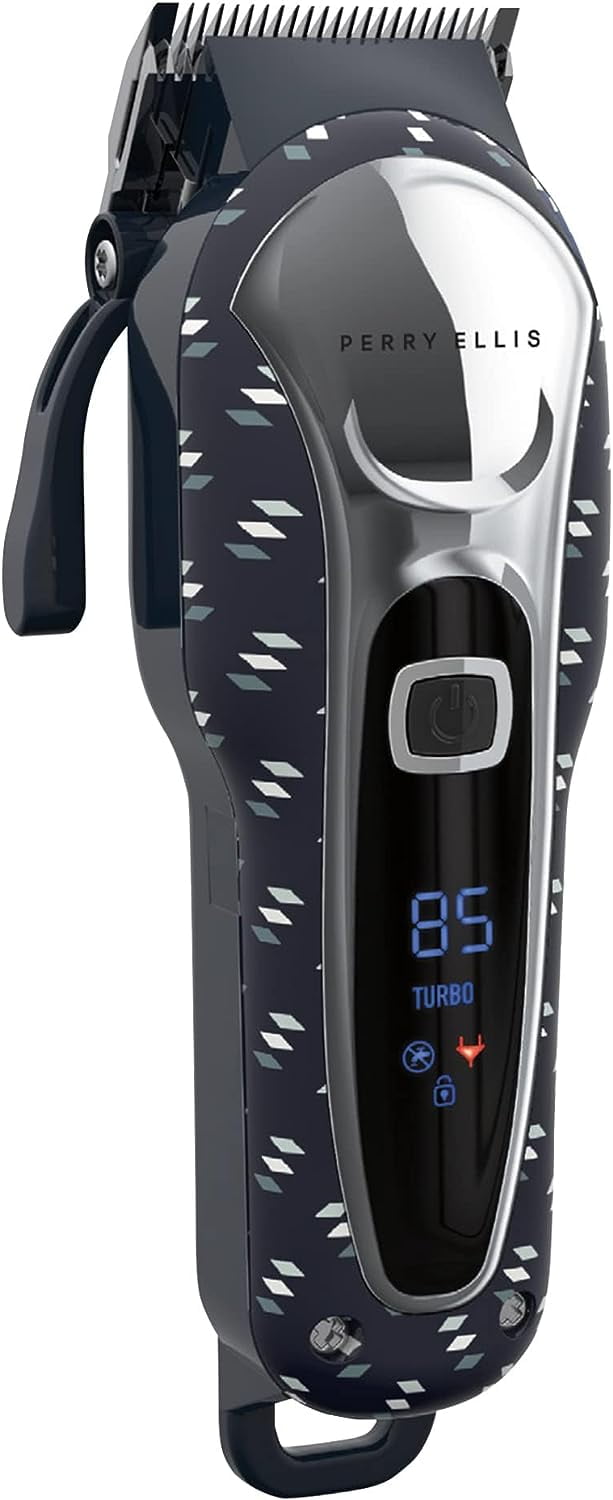 Perry Ellis Cordless Hair Clippers for Men, Black, LED Display ...
