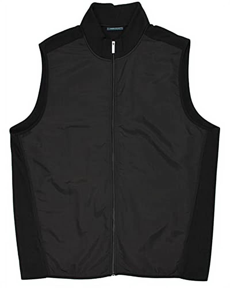 Perry Ellis Men's Big and Tall Zip-Front Lightweight Fleece Vest (Black ...