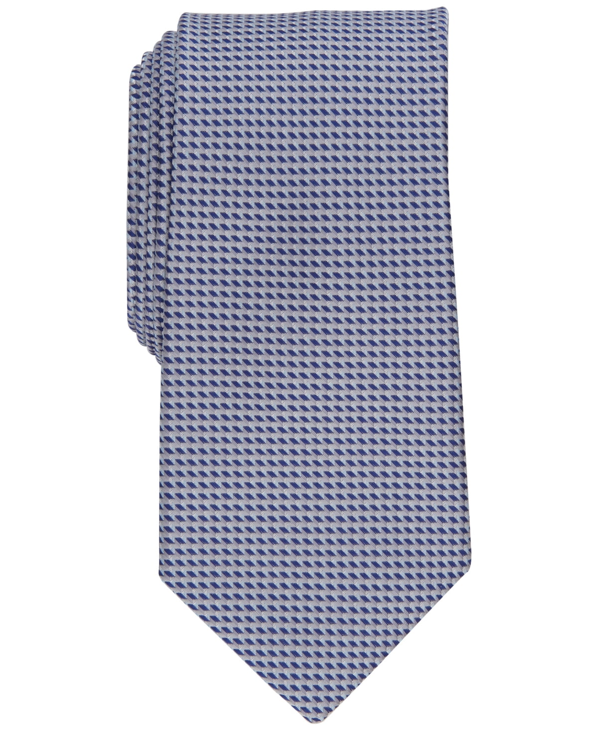 Perry Ellis Mens Gaines Mini Print Tie Silver One Size Necktie ...