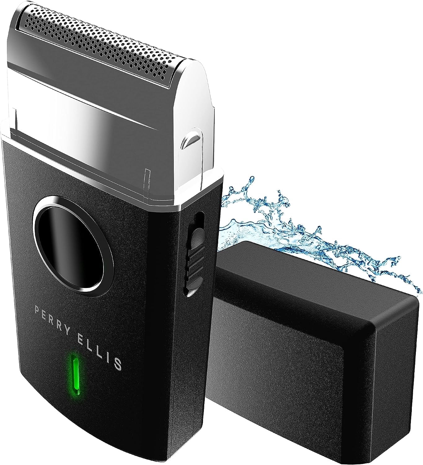 Perry Ellis, Travel Electric Foil Shaver, Rechargeable, Black/Silver ...