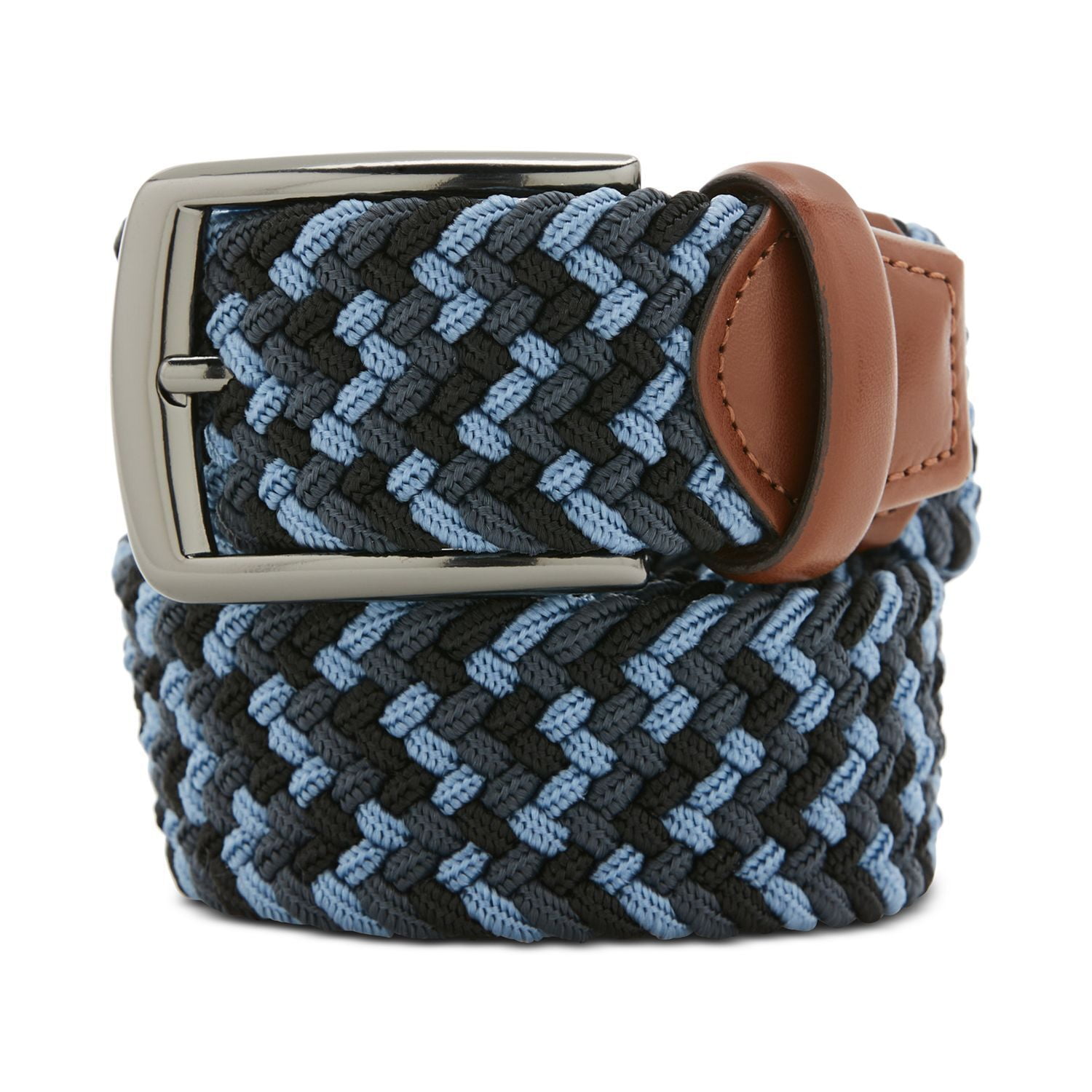 Perry Ellis Portfolio Men's Happy Blue Stretch Woven Belt B4HP ...