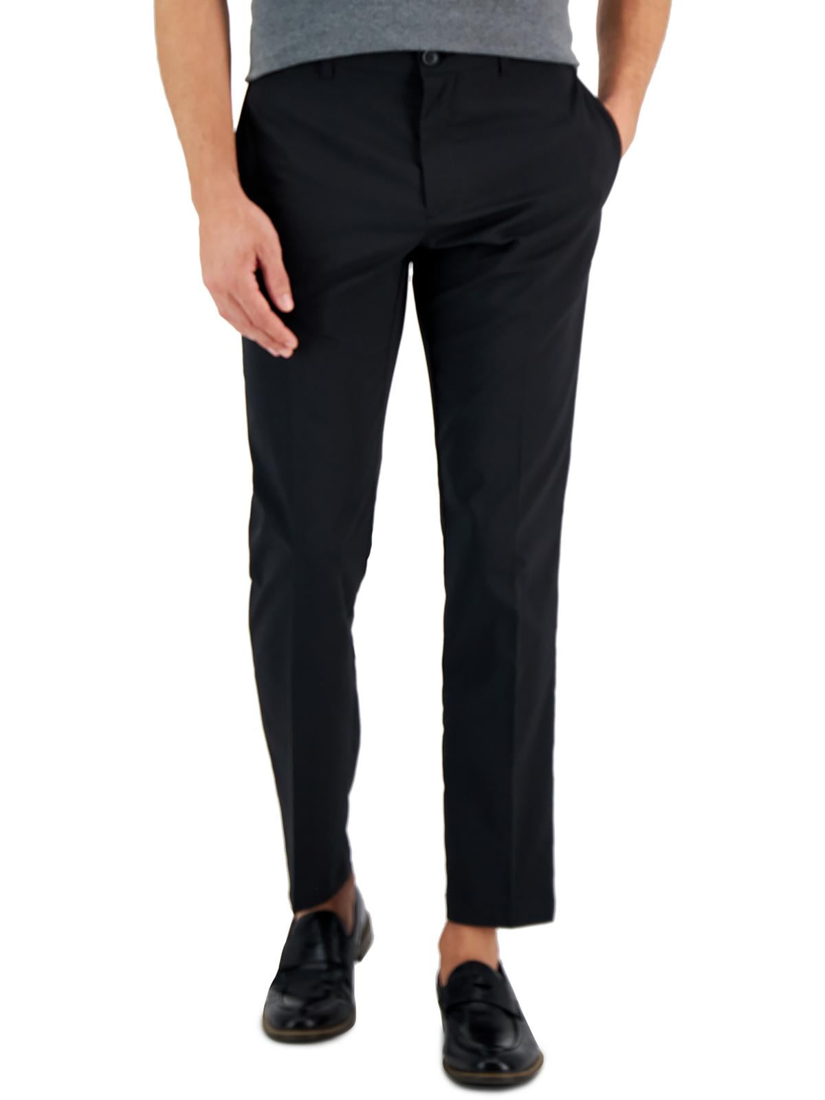 Perry Ellis Portfolio Stretch Slim Fit Pants, Men's Black, Polyester ...