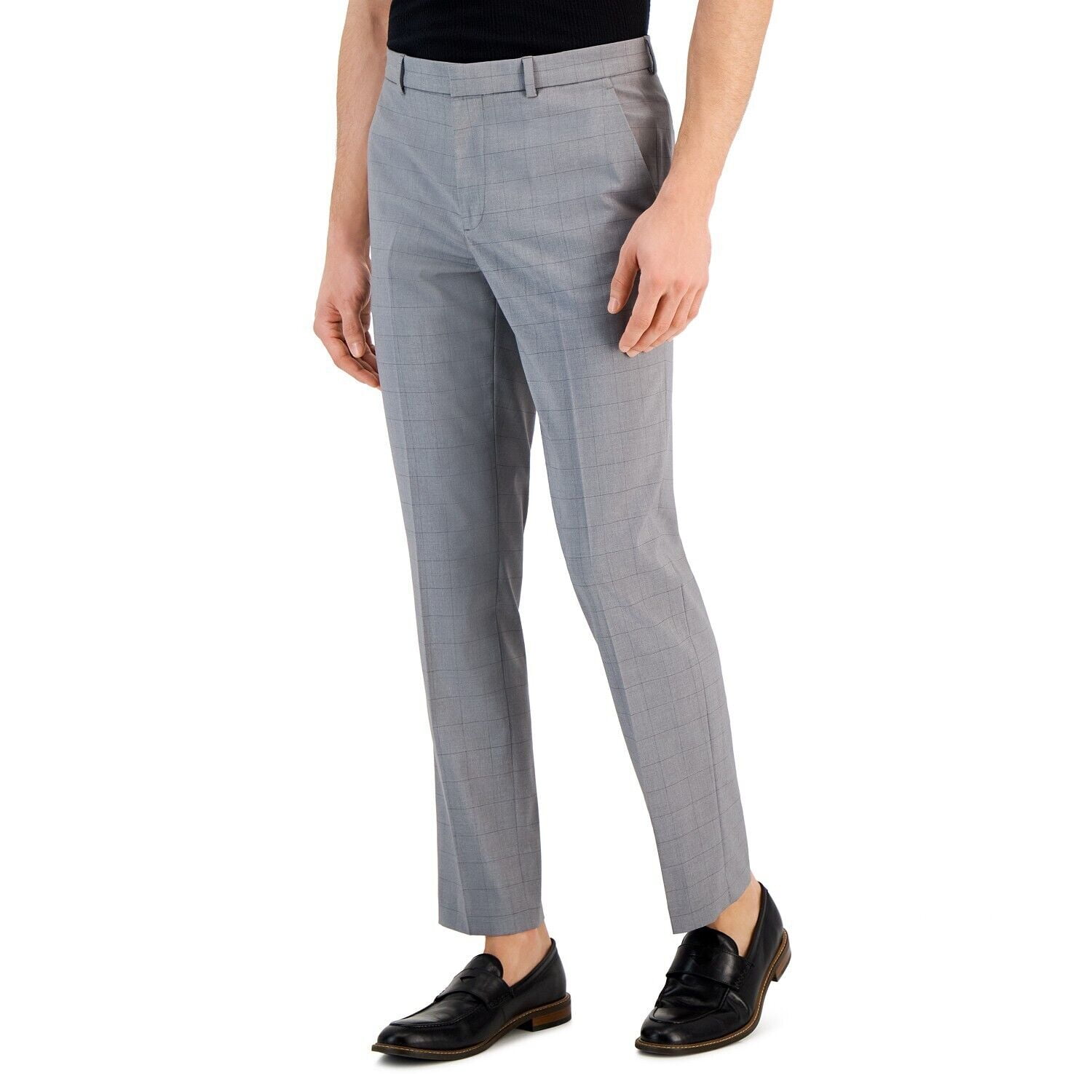 Perry Ellis Portfolio Men's Slim-Fit Tonal Windowpane Dress Pants B4HP ...