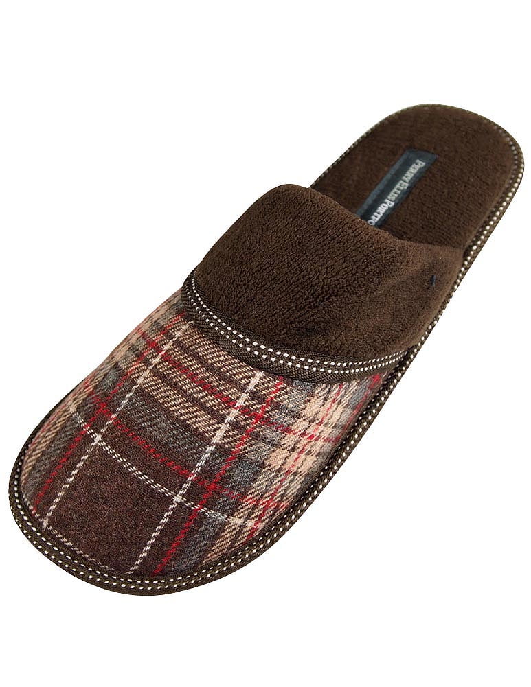 Perry Ellis Portfolio - Mens Scuff Slipper - Cushioned footbed - Super ...