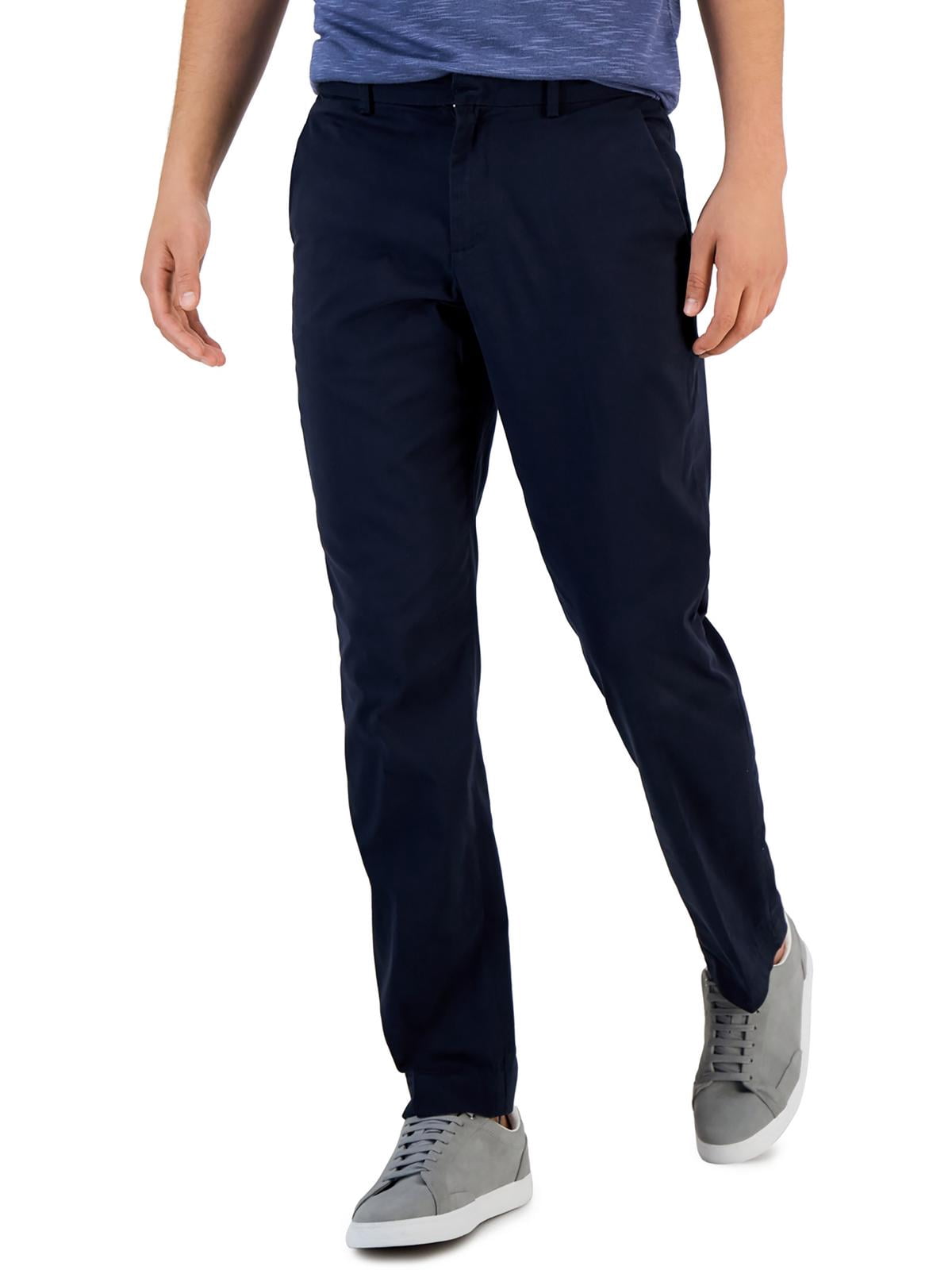 Perry Ellis Portfolio Mens Essentials Slim-Fit Pants 32W X 30L Dark ...