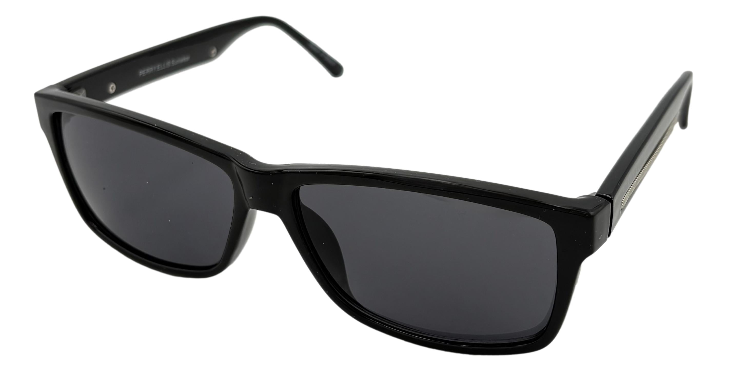 Perry Ellis Sunglass Black Plastic Rectangle, Smoke Lens PE80 02 ...