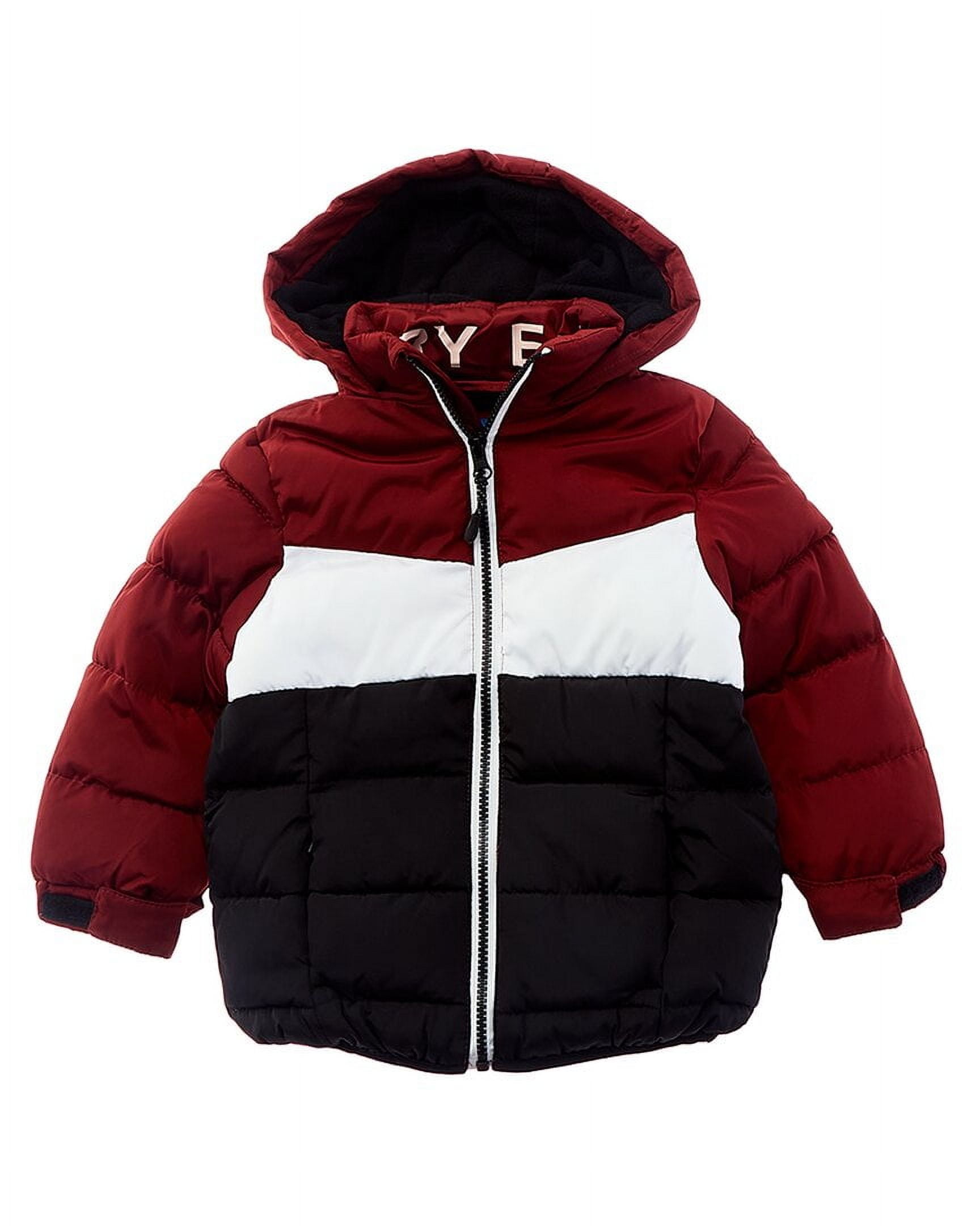 Perry Ellis boys Colorblocked Puffer Jacket, 2T, Red - Walmart.com