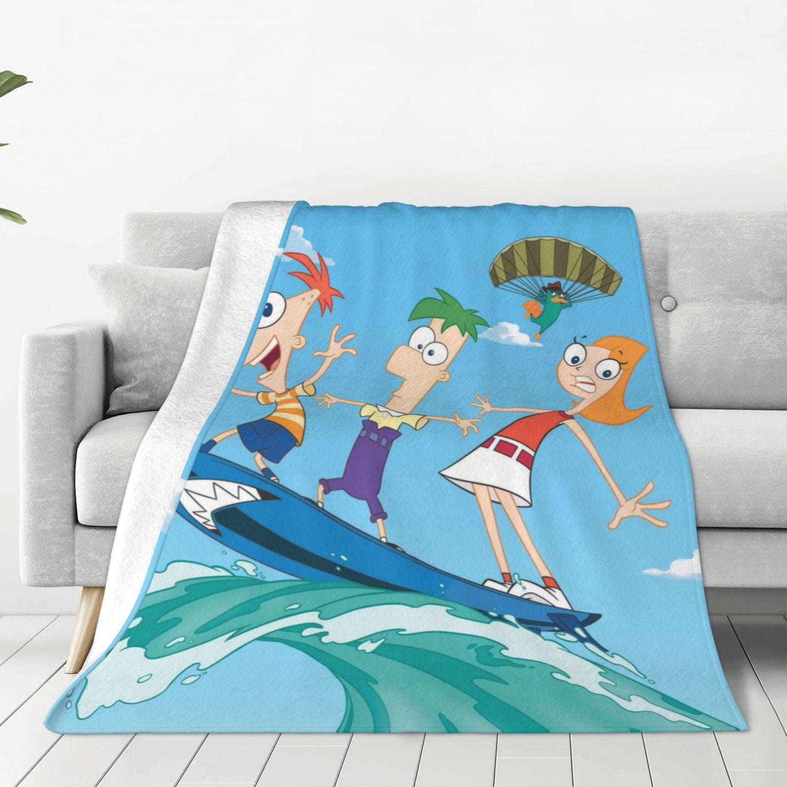 Perry The Platypus Blanket Cute Character All Season Warm Fuzzy Plush ...