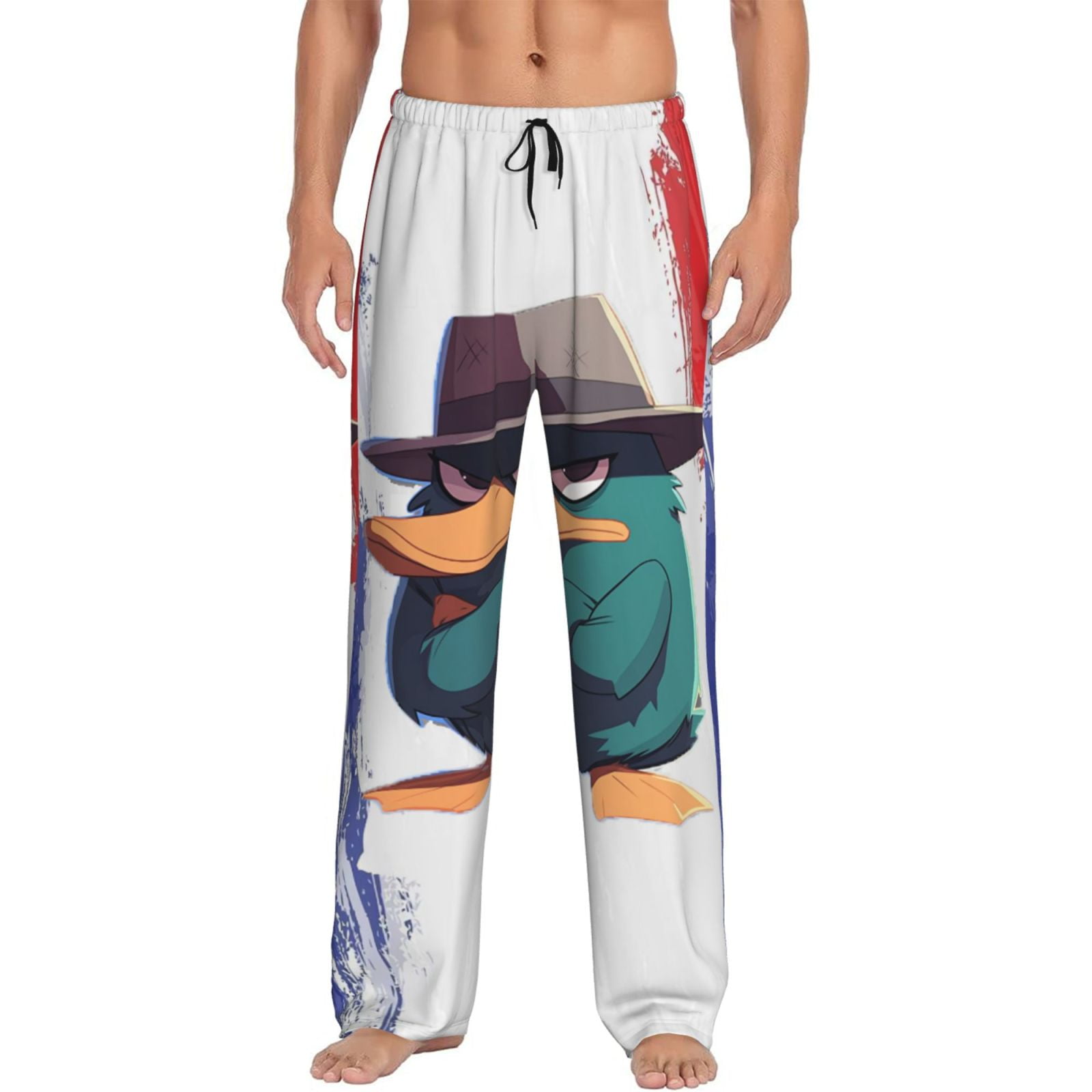 Perry The Platypus Men's Pajama Pants Cartoon All Over Print Elastic ...