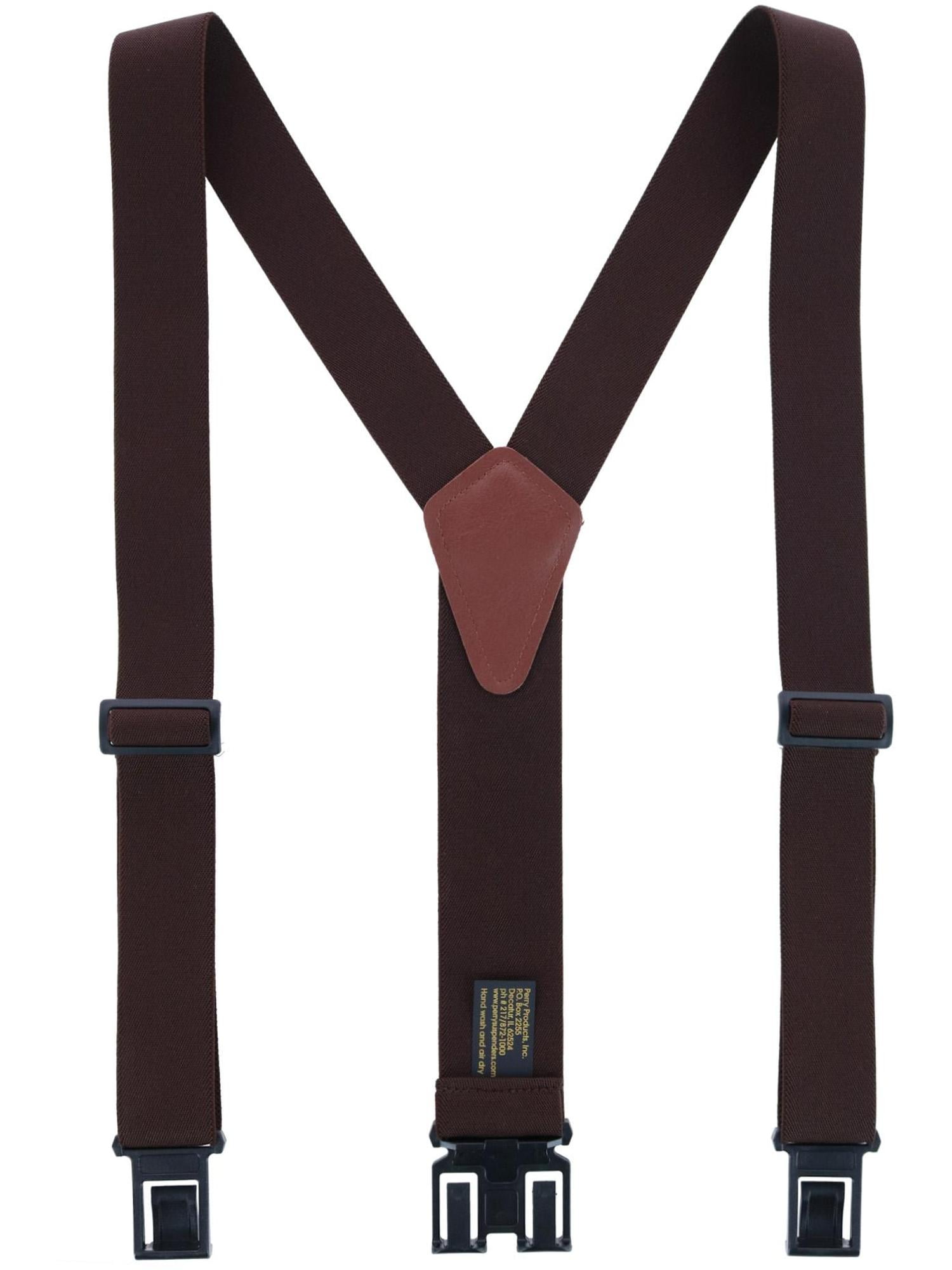 Perry Suspenders, Tall Elastic 1.5 Inch Wide Hook End Suspenders ...