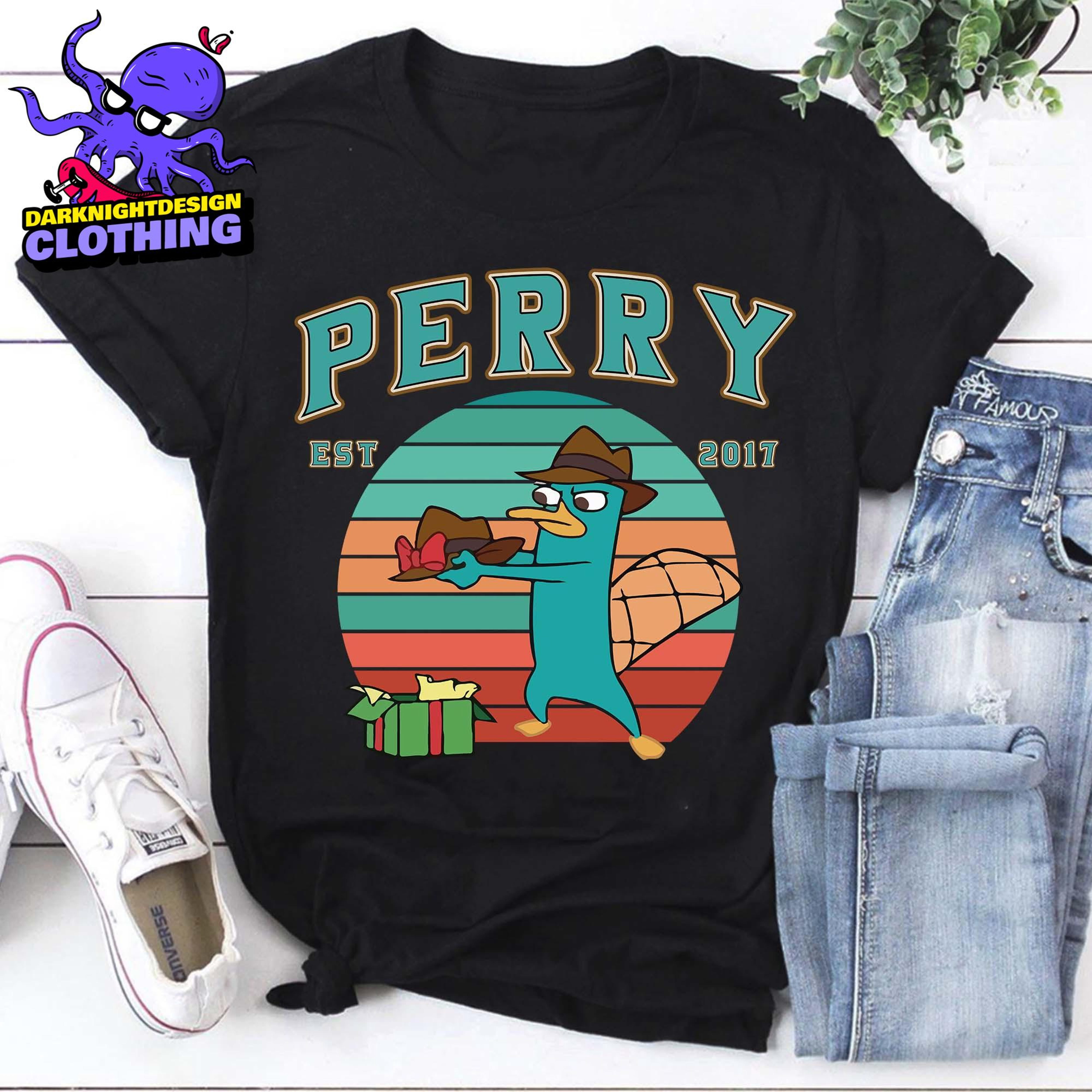 Perry The Platypus Retro Vintage T-Shirt, Funny Perry The Platypus ...