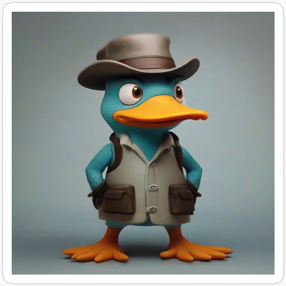 Perry The Platypus Sticker Phone Decal Water Bottle Stickers Car Decals ...