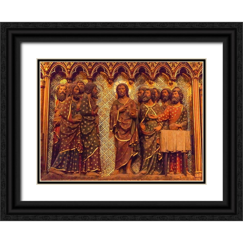 Perry, William 18x14 Black Ornate Wood Framed with Double Matting ...