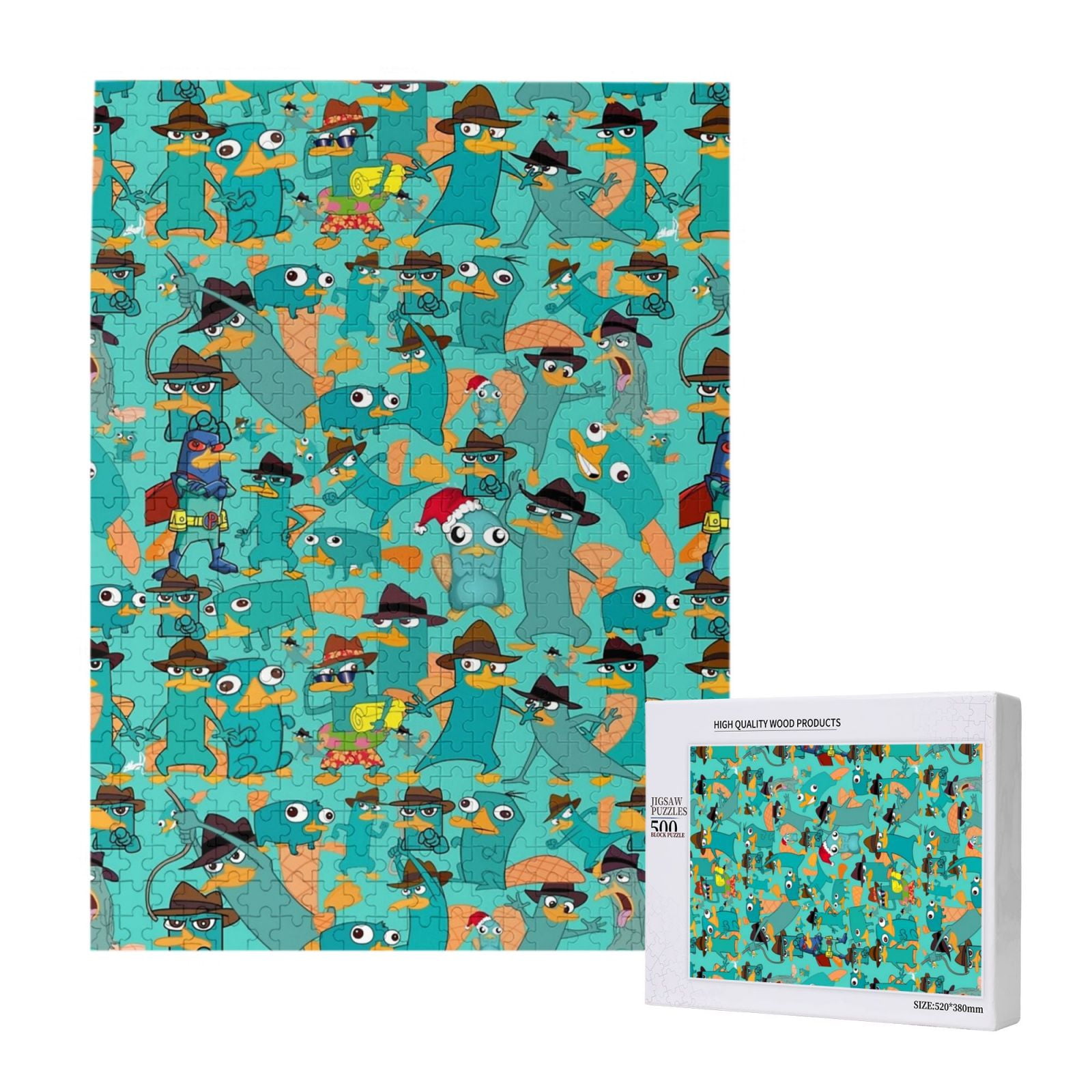 Perry the Platypus Jigsaw Puzzle Interactive Brain Teaser Board Game for Adults, Educational ...
