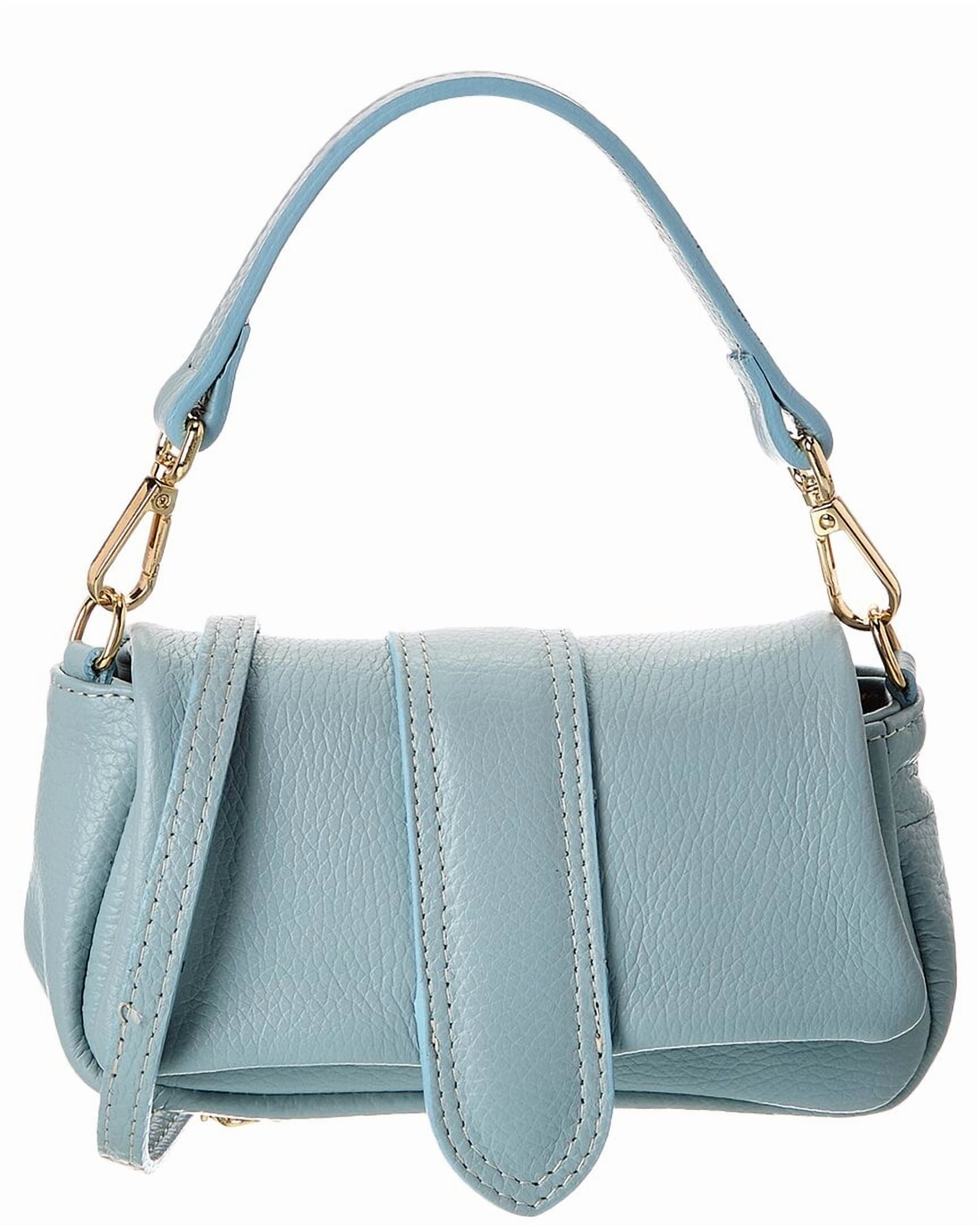 Persaman New York Amalie Leather Shoulder Bag, Blue - Walmart.com
