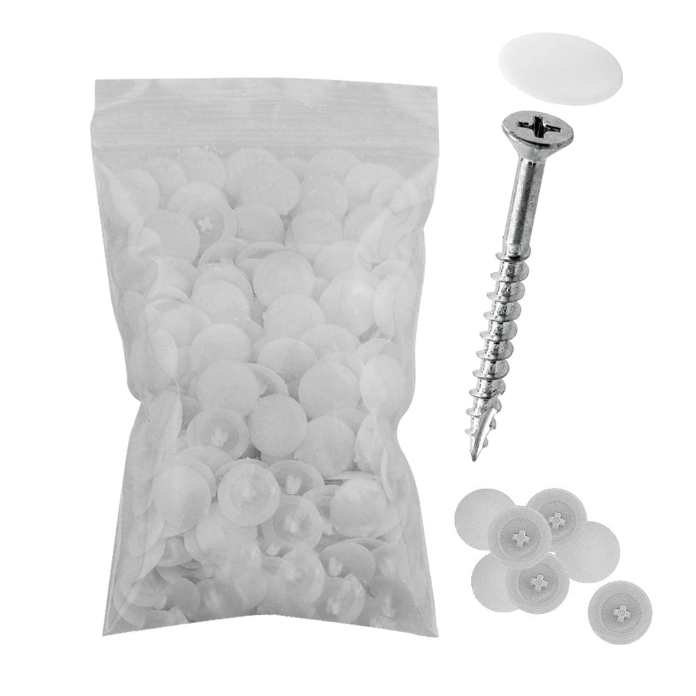 Persberg 100pcs White Screw Caps, Waterproof, for Phillips Screws ...