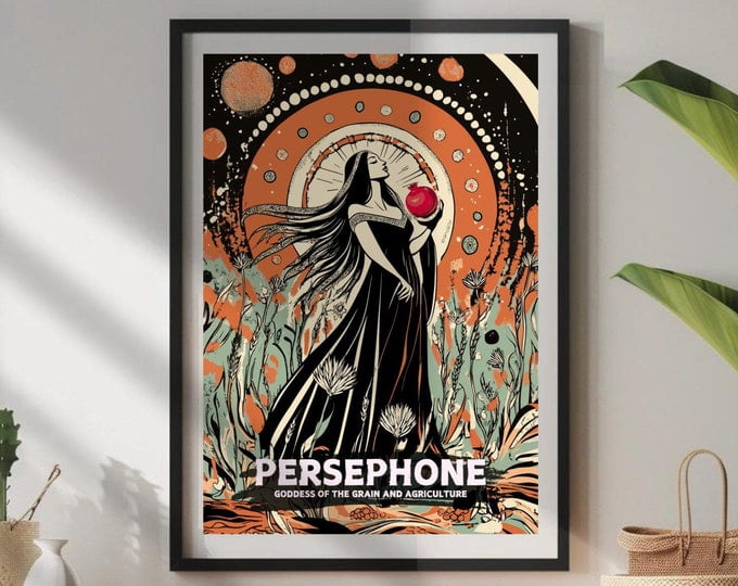 Persephone Greek Mythology Wall Art Print, Unframed Paper Poster ...