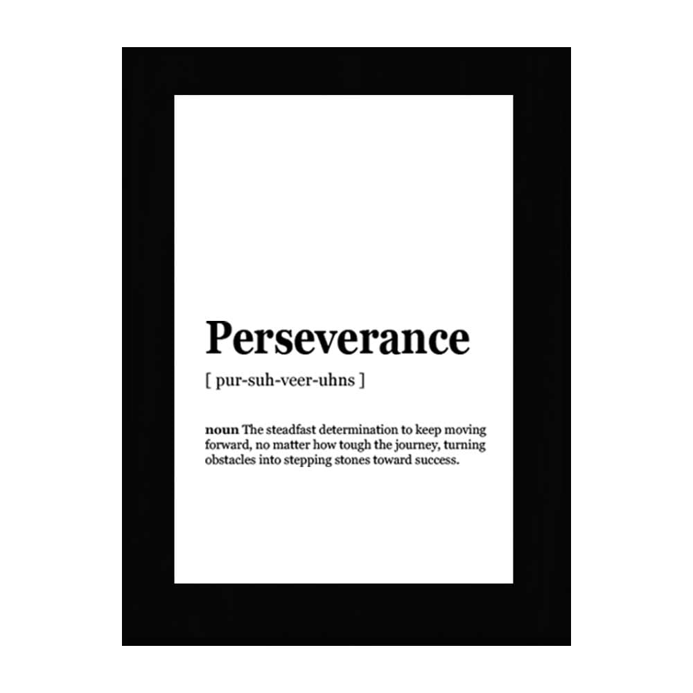 Perseverance Dictionary Definition, Black Frame 7x5 Decorative Wall ...