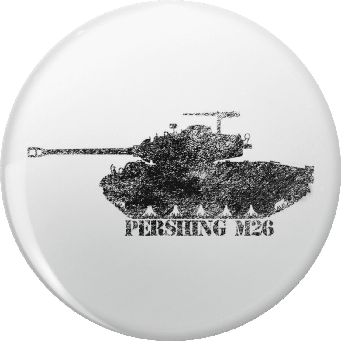 Pershing M26 US Military Army Heavy Battle Tank Distressed Pin Lapel ...