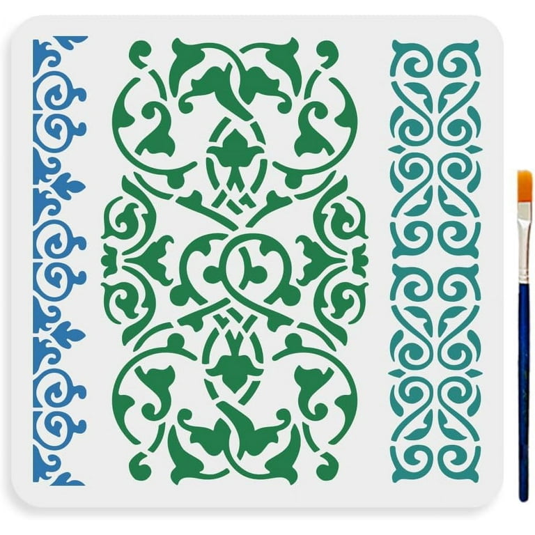 wall border stencil templates