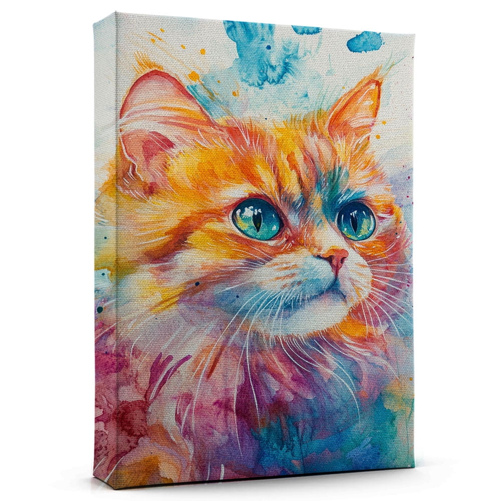 Persian Cat Ginger Canvas Wall Art For Bedroom Office Wall Decor Persian Cat Ginger Pictures ...
