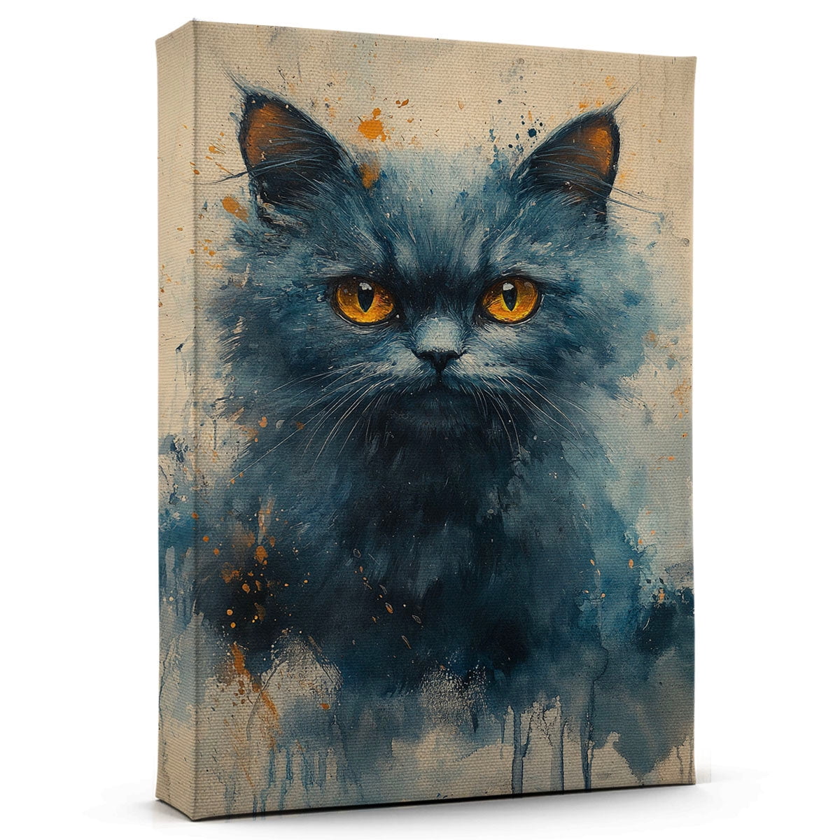 Persian Cat Shaded Silver Canvas Art Animals, Colorful Persian Cat ...