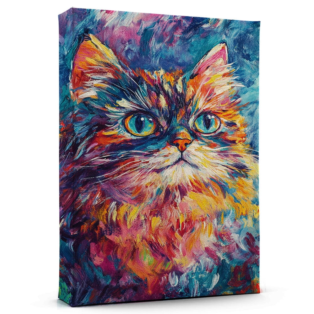 Persian Cat Ticked Tabby Canvas Wall Art Animal Decor, Persian Cat ...