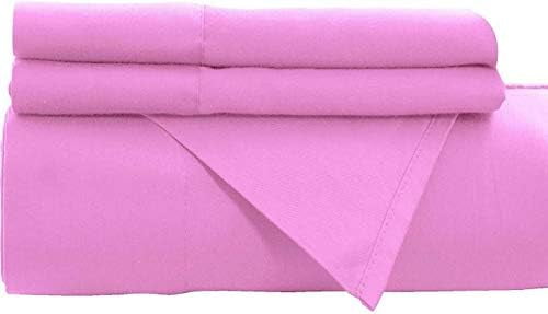 Persian Collection Solid Flat Sheet 1800 Wrinkle Free New (Rose Pink ...