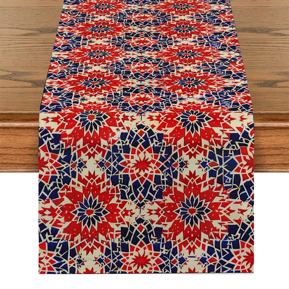 Persian Color Geometry Table Runners Dresser Table r Farmhouse Dining ...