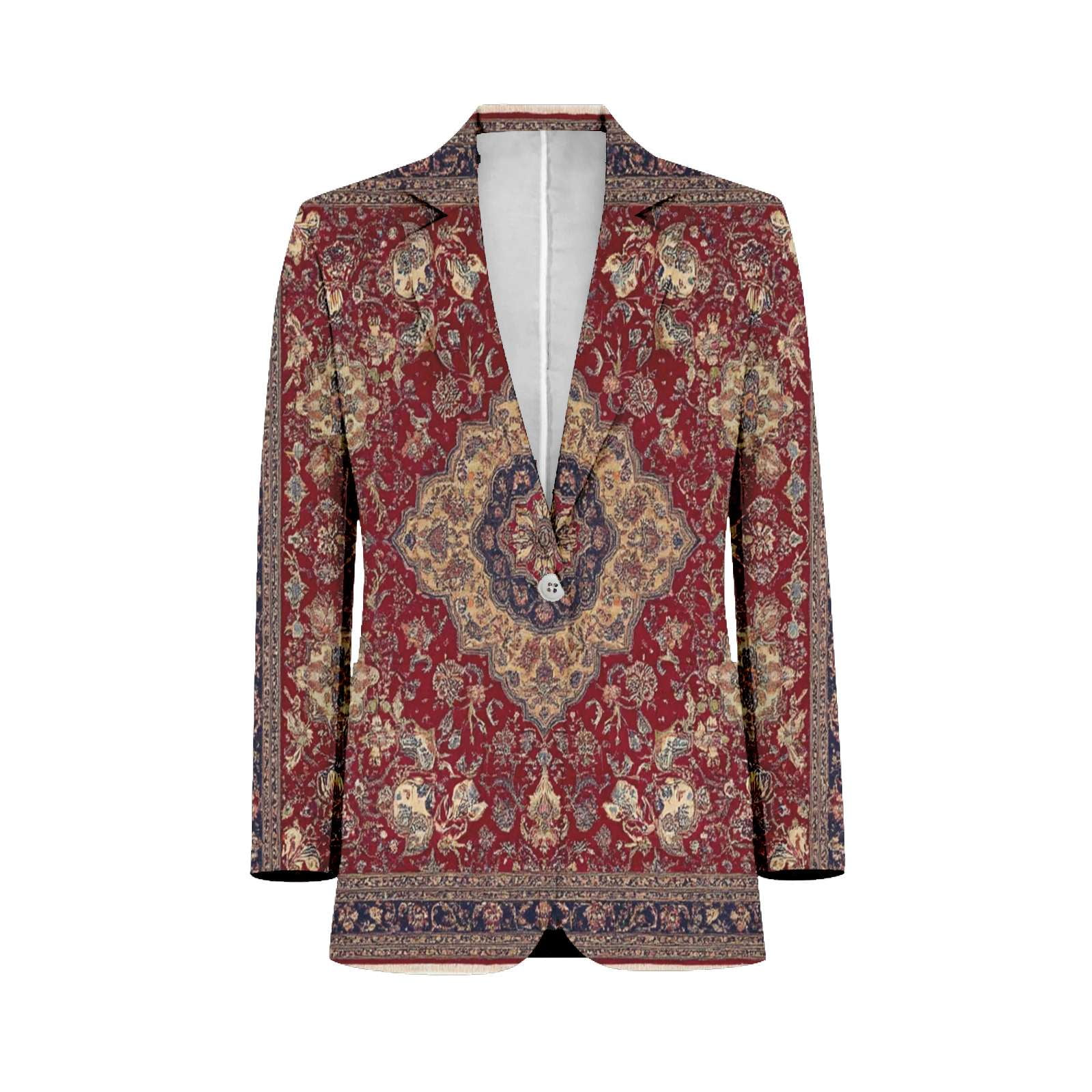 Persian Floral Medallion Rug Customized Men's Suits full man Shawl ...
