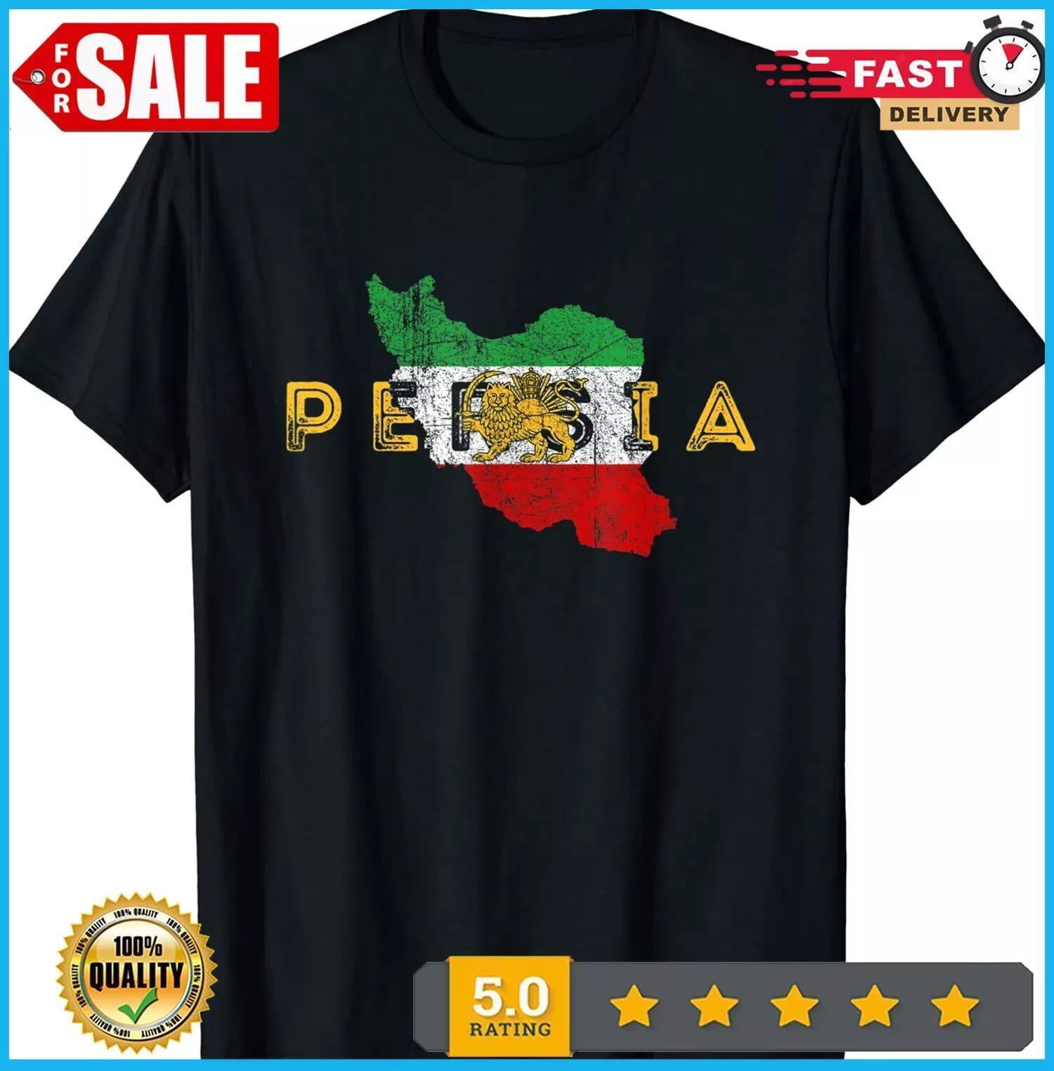 Persian Map and Flag, Distressed Persia Design Great T-Shirt - Walmart.com