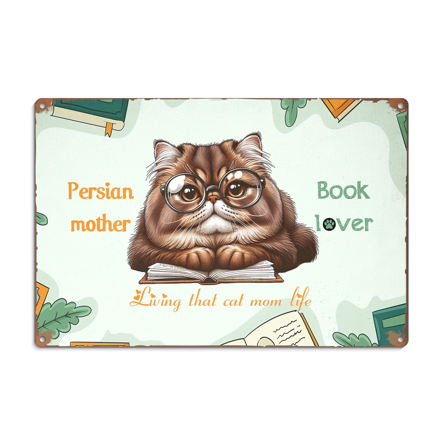 Persian Mother Book Lover Living That Cat Mom Life Happy Mother's Day ...