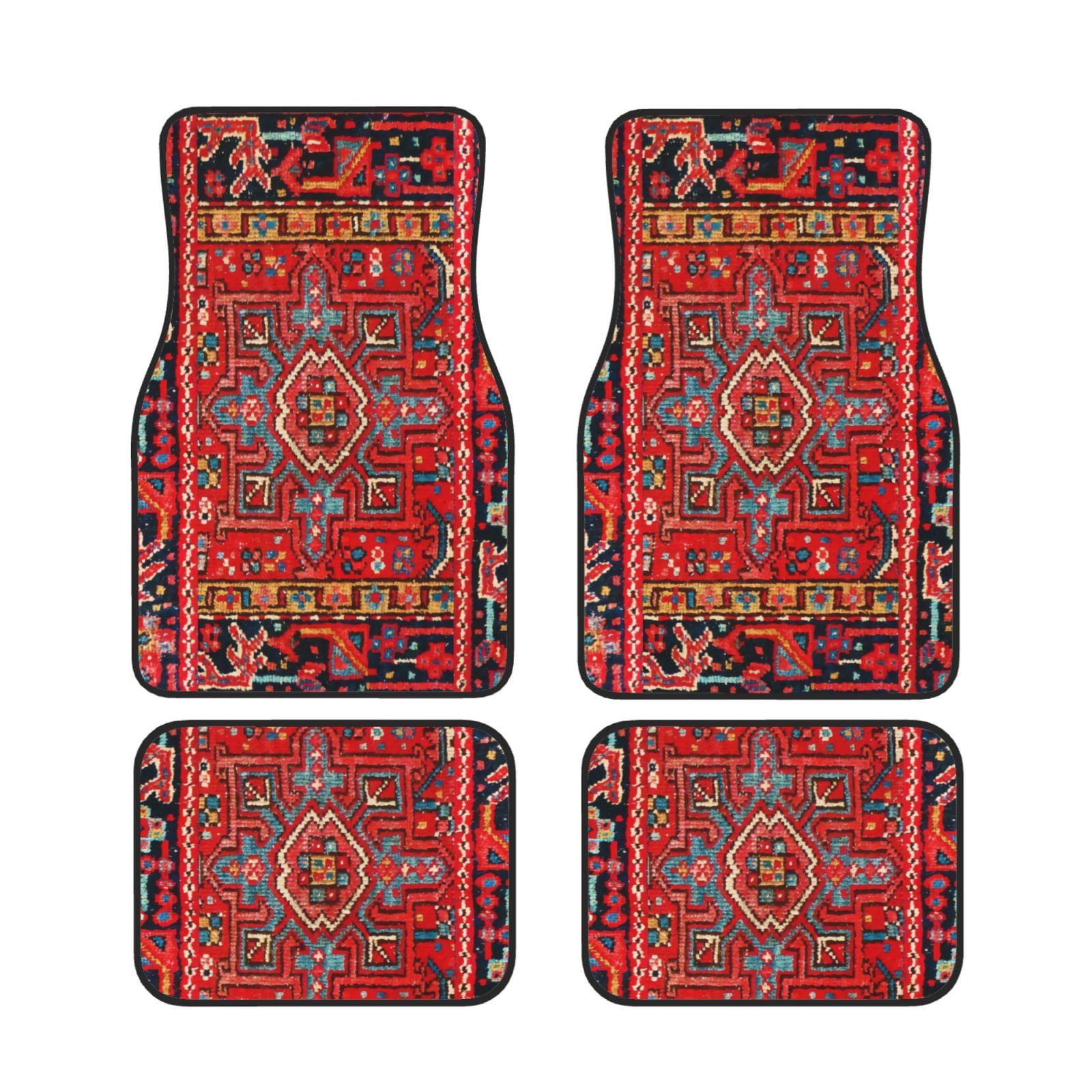 Persian Rug Design Car Front And Rear Floor Mats, Anti Slip Car Mats ...