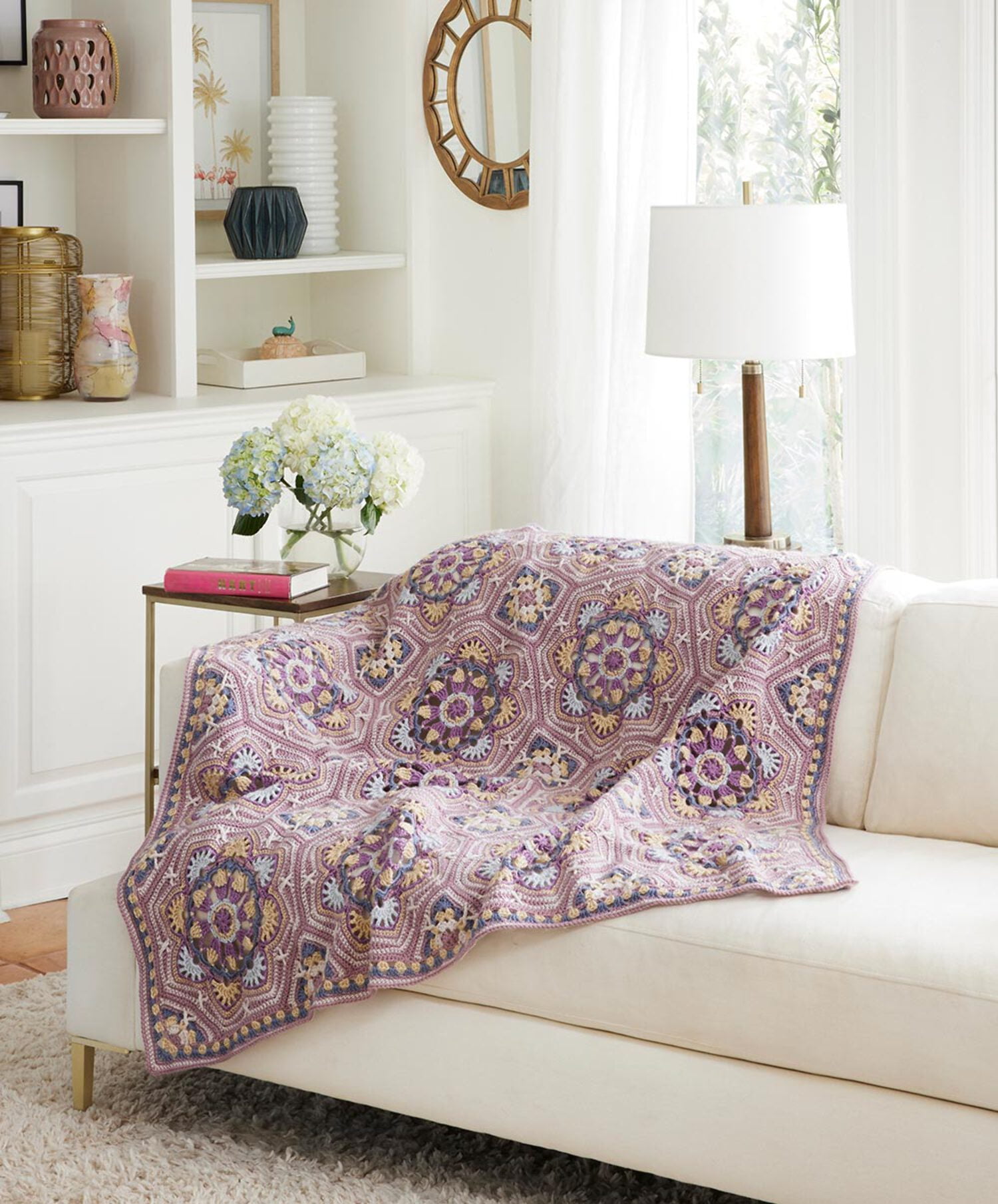 Persian Tiles Throw (Mary Maxim Mellowspun DK) - Walmart.com