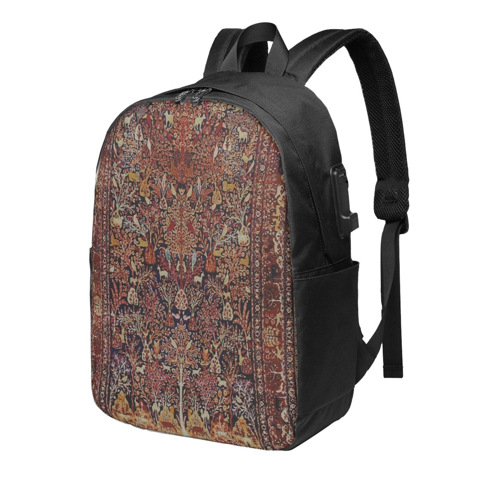Persian Vintage Antique Carpet Nature Backpack Fashion Travel Backpack ...