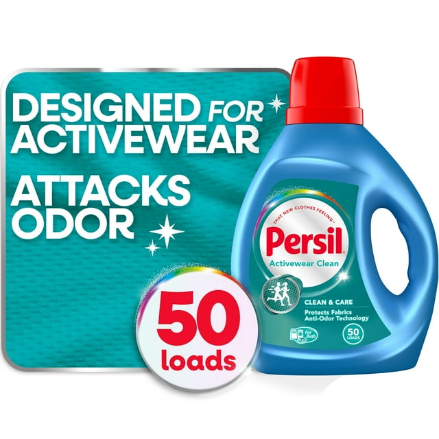 Persil Activewear Clean Liquid Laundry Detergent, Original, 100 fl oz ...