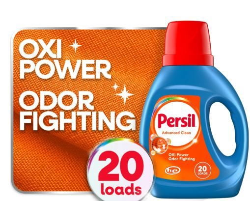 Persil Advanced Clean Liquid Laundry Detergent, Oxi + Odor, Original ...