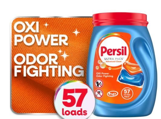 Persil Advanced Clean Oxi+Odor Power Laundry Ultra Pacs, Original, 46.2 ...
