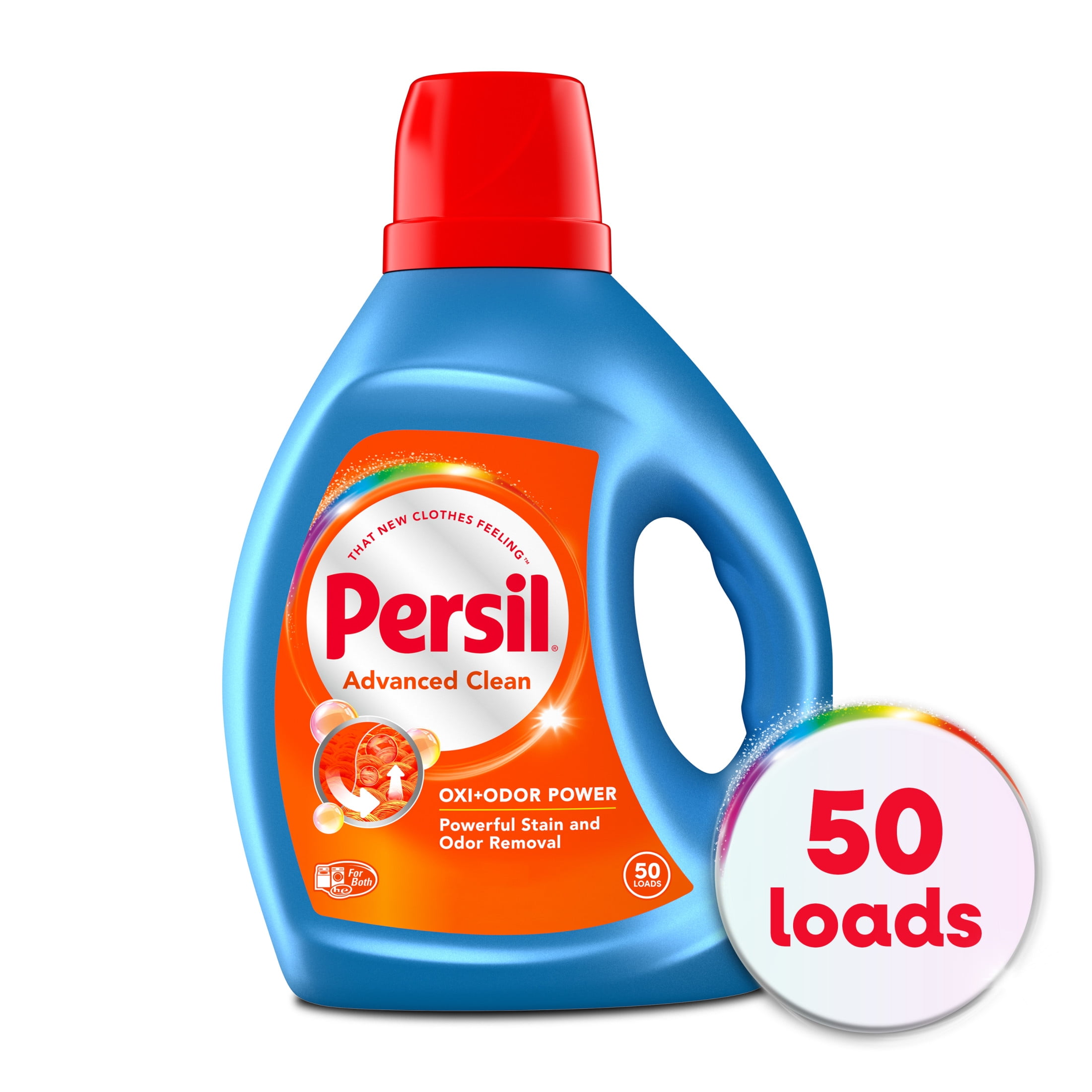 Persil Advanced Clean Oxi+Odor Power Liquid Laundry Detergent, 100 ...