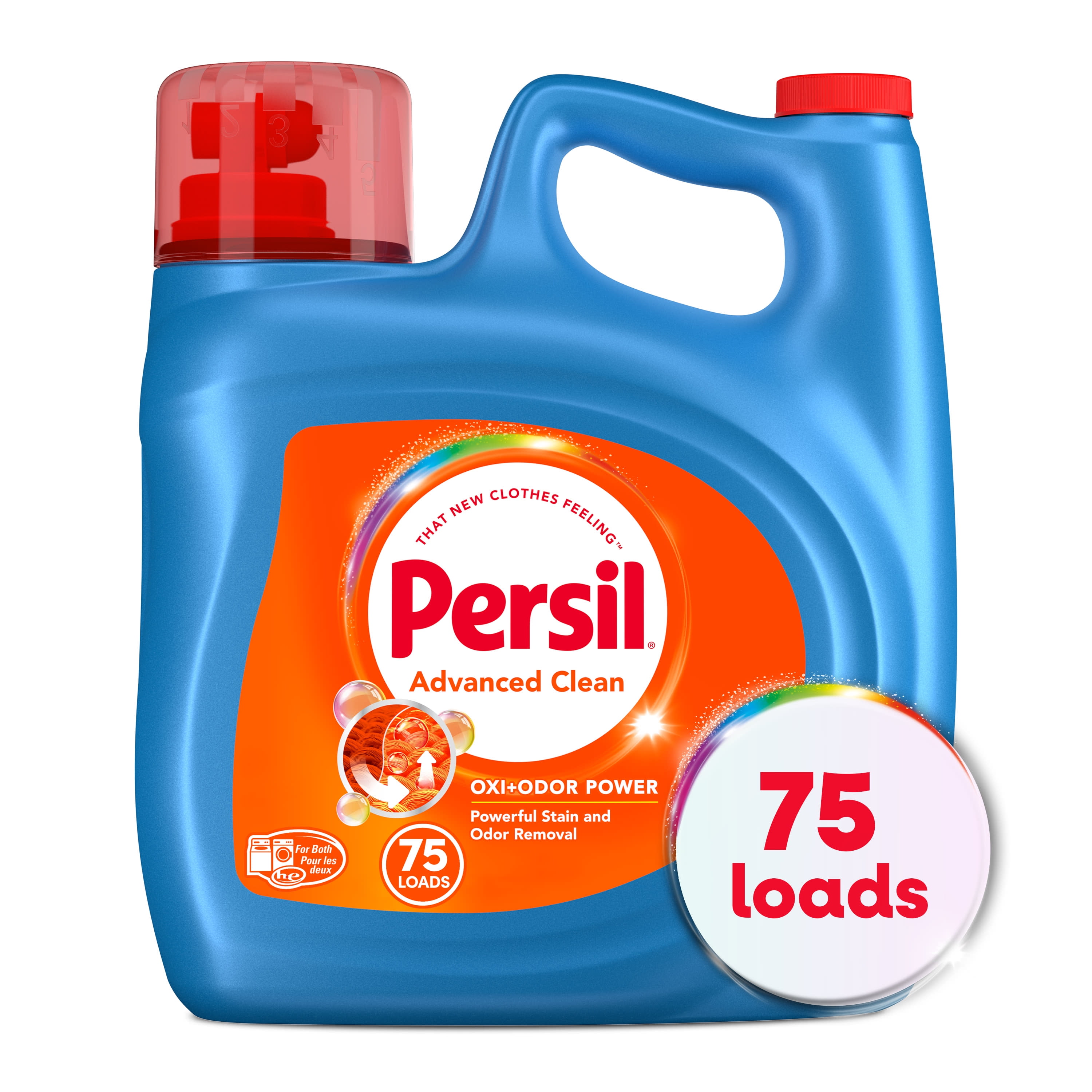 Persil Advanced Clean Oxi+Odor Power Liquid Laundry Detergent, 150 ...