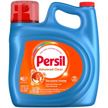 Persil ProClean Liquid Laundry Detergent, Odor Fighter, 100 Ounce, 50 ...