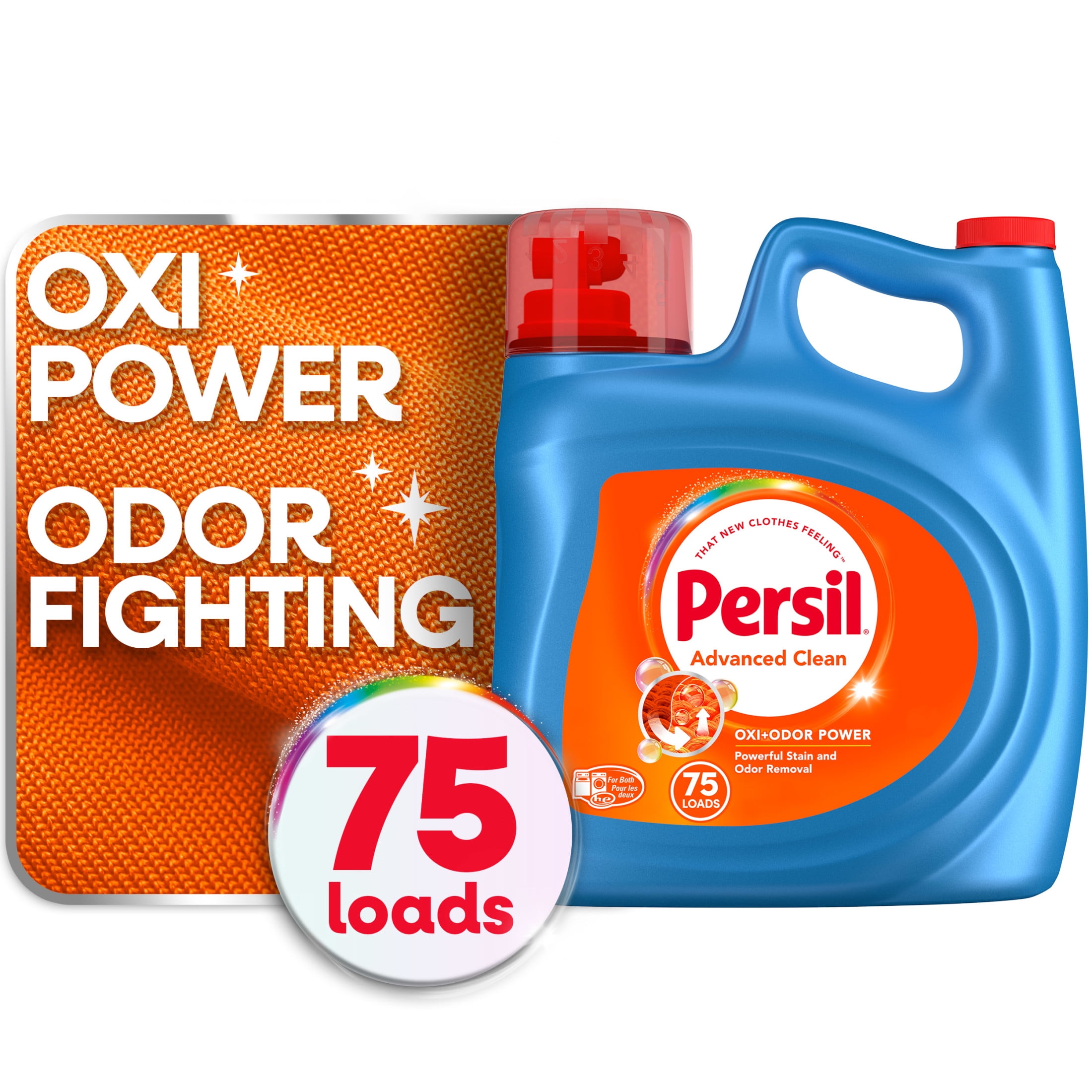 Persil Advanced Clean Liquid Laundry Detergent, Oxi + Odor, Original ...