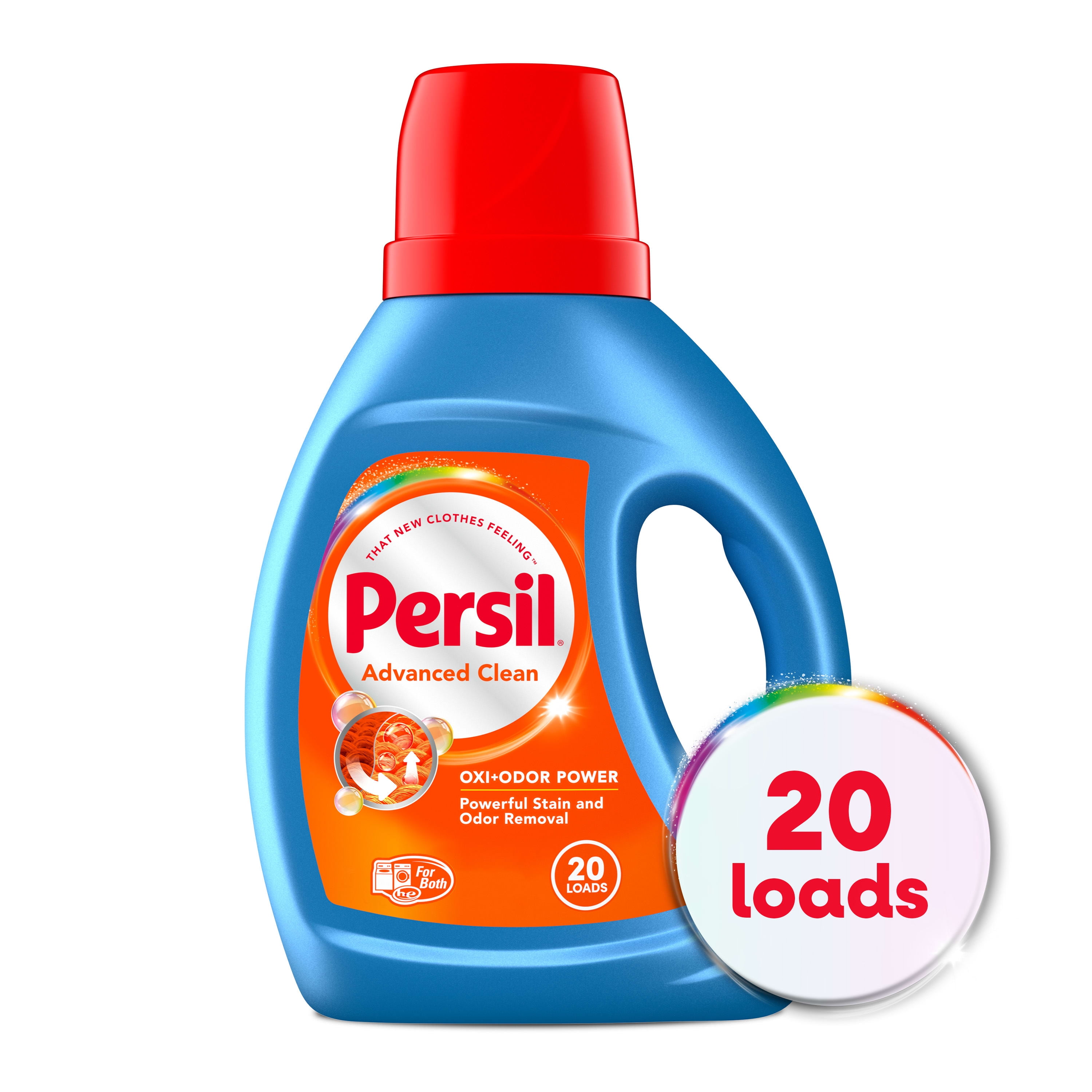 Persil Advanced Clean Oxi+Odor Power Liquid Laundry Detergent, 40 Fluid ...