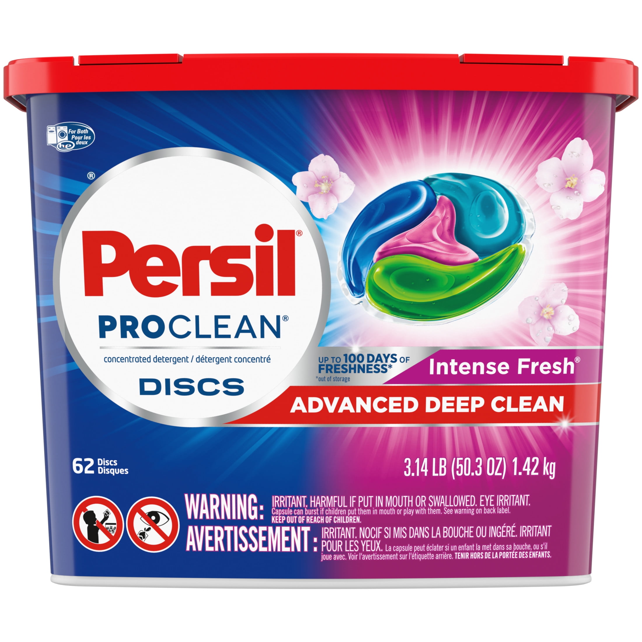 Persil Discs Laundry Detergent Pacs, Intense Fresh, High Efficiency (HE ...
