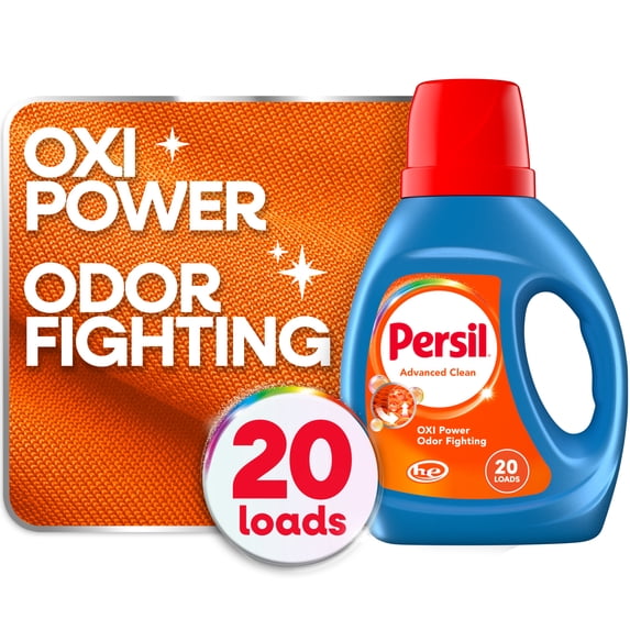 Persil Advanced Clean Liquid Laundry Detergent, Oxi + Odor, Original ...