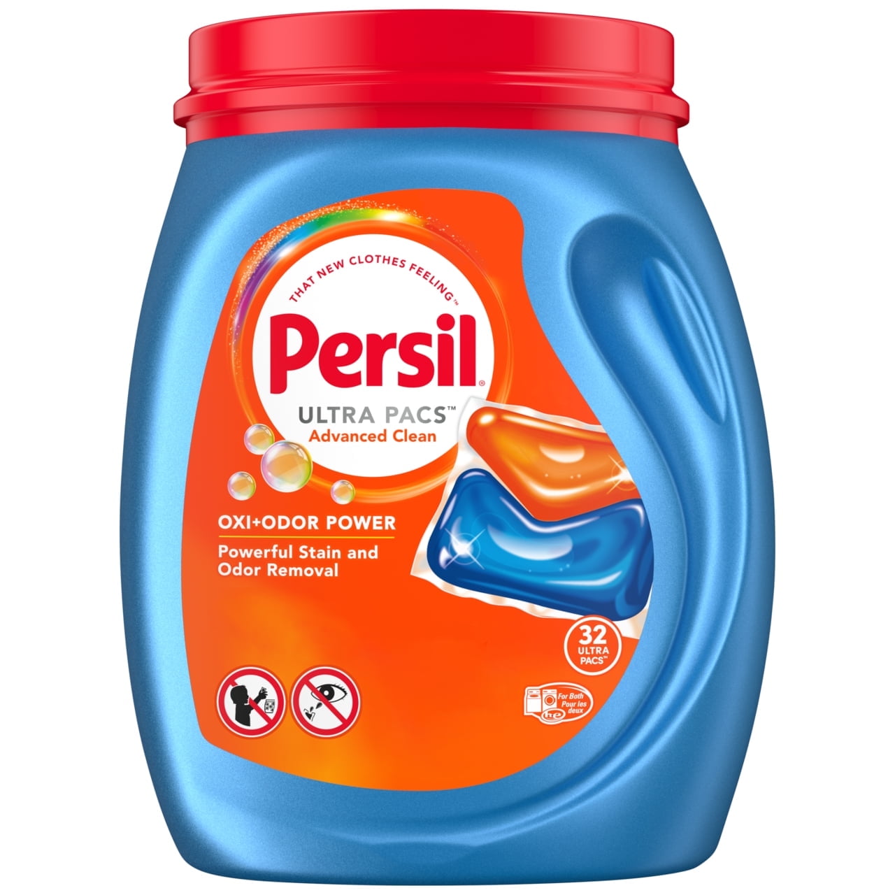Persil Ultra Pacs Advanced Clean Oxi+Odor Power Laundry Detergent, 32 ...