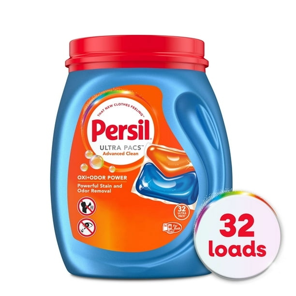 Persil Ultra Pacs Advanced Clean Oxi+Odor Power Laundry Detergent, 32 ...