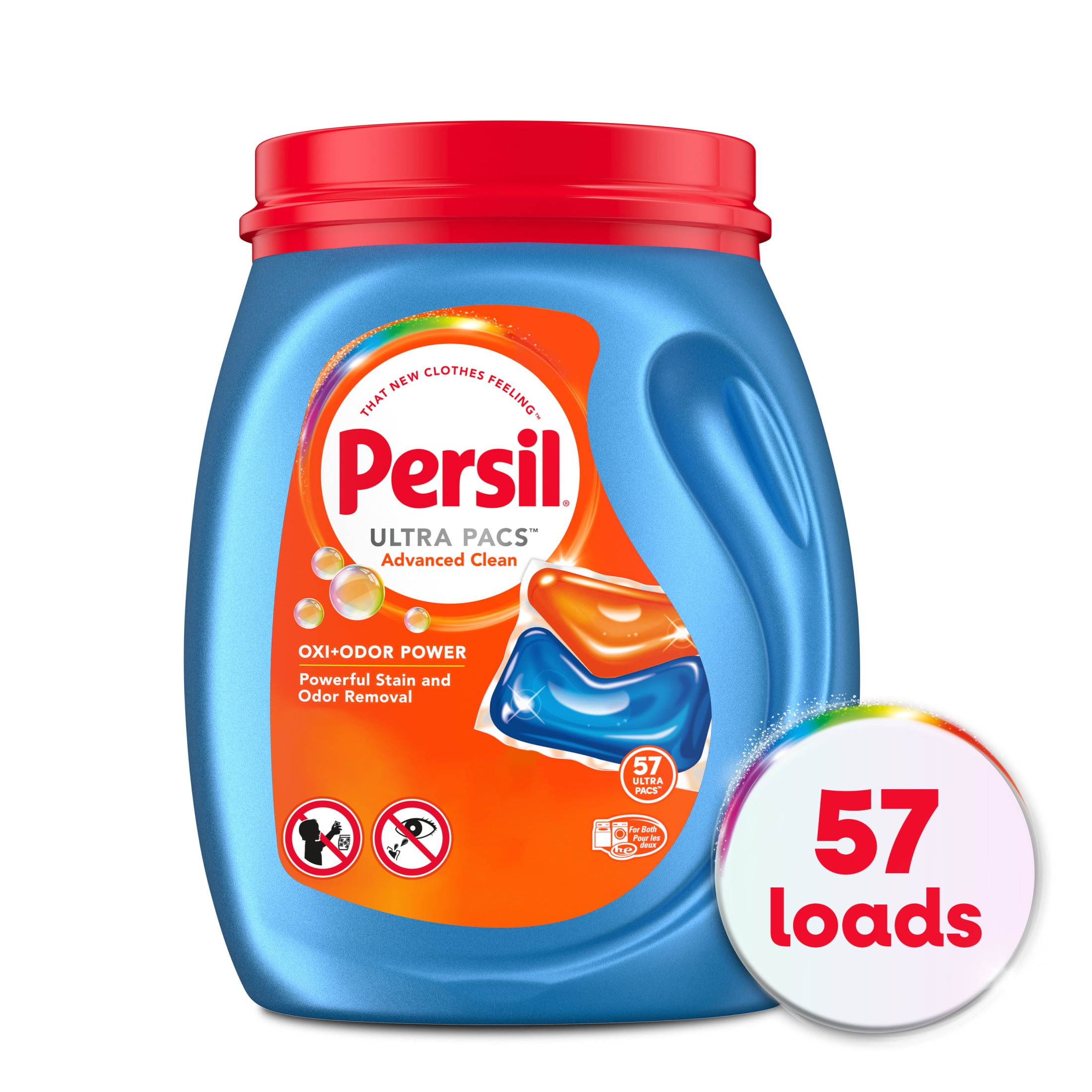Persil Ultra Advanced Clean Oxi+Odor Power Laundry Detergent Pacs ...