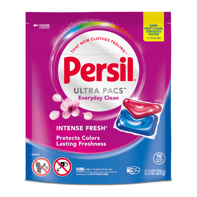 Persil Ultra Pacs Intense Fresh Everyday Clean Laundry Detergent, 16 ...